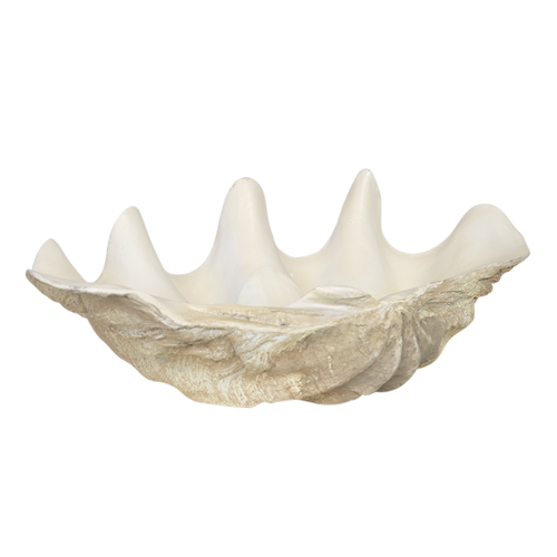 Coastal Vintage Resin Clam Shell | NMP Living